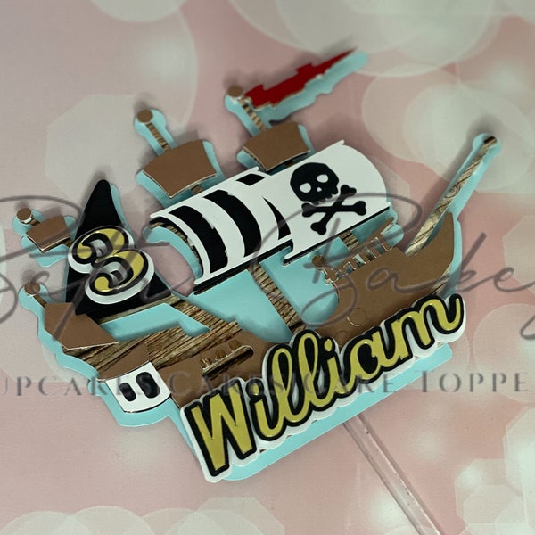 Ship Cake Topper - Etsy