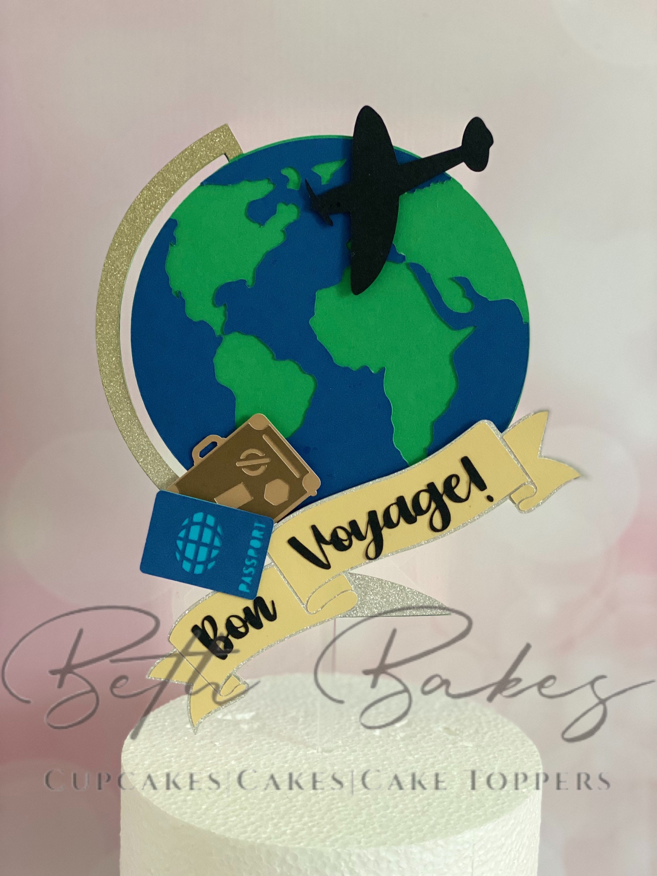 Bon Voyage Cake Topper - Etsy