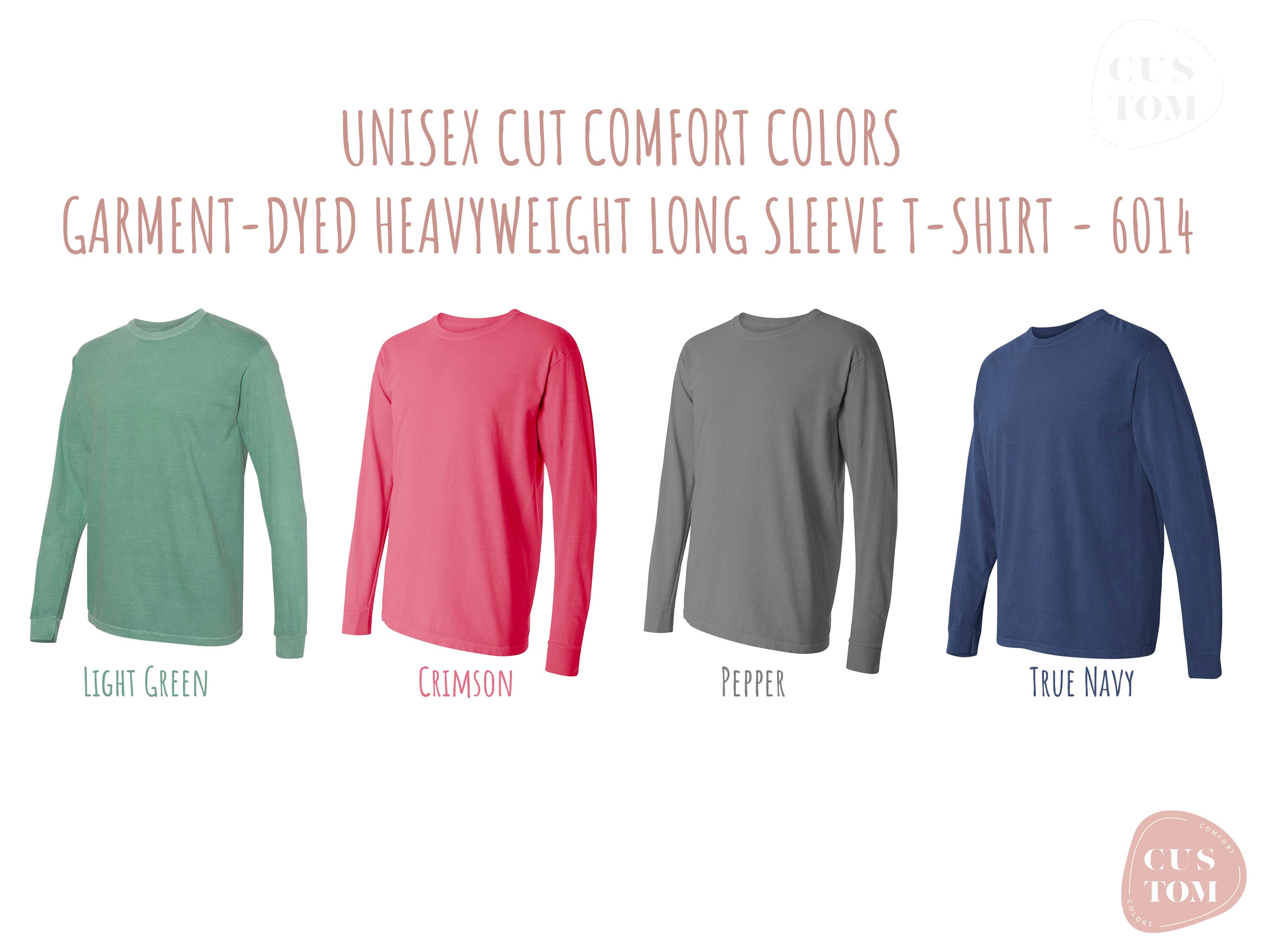 Custom Comfort Colors Personalized Logo Long Sleeve T-shirt | Etsy