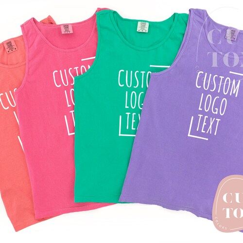 Comfort Colors Custom College Tank Top Custom Design Tank - Etsy