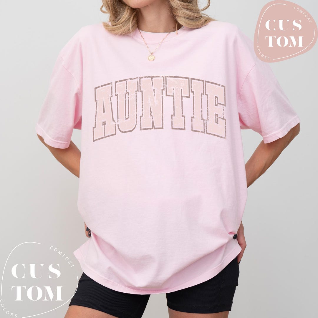 Comfort Colors® Auntie Shirt, Auntie T-shirt, Vintage Auntie Tshirt ...