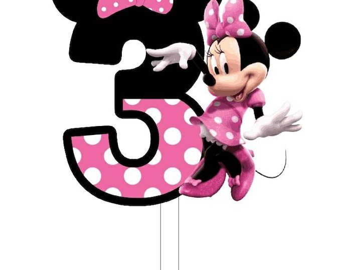 Cake Topper Minnie Mouse 3 - Etsy