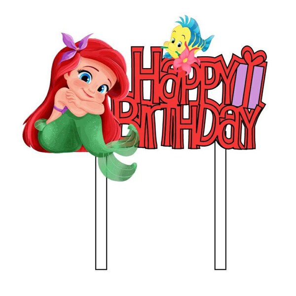 Ariel Cake Topper - Etsy