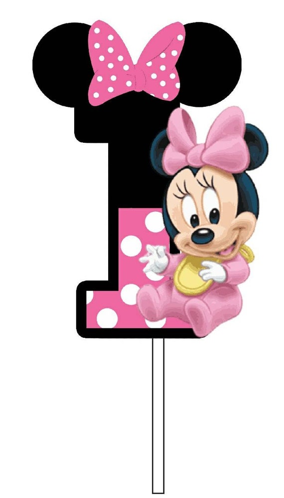 Minnie Mouse 1 Cake Topper | Etsy