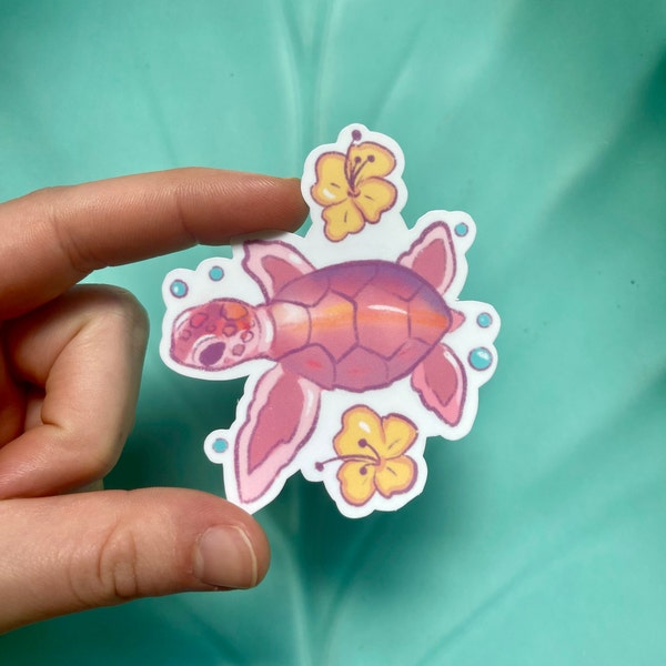 Turtle Sticker / Waterproof Sticker / Beach Theme Sticker / - Etsy Canada