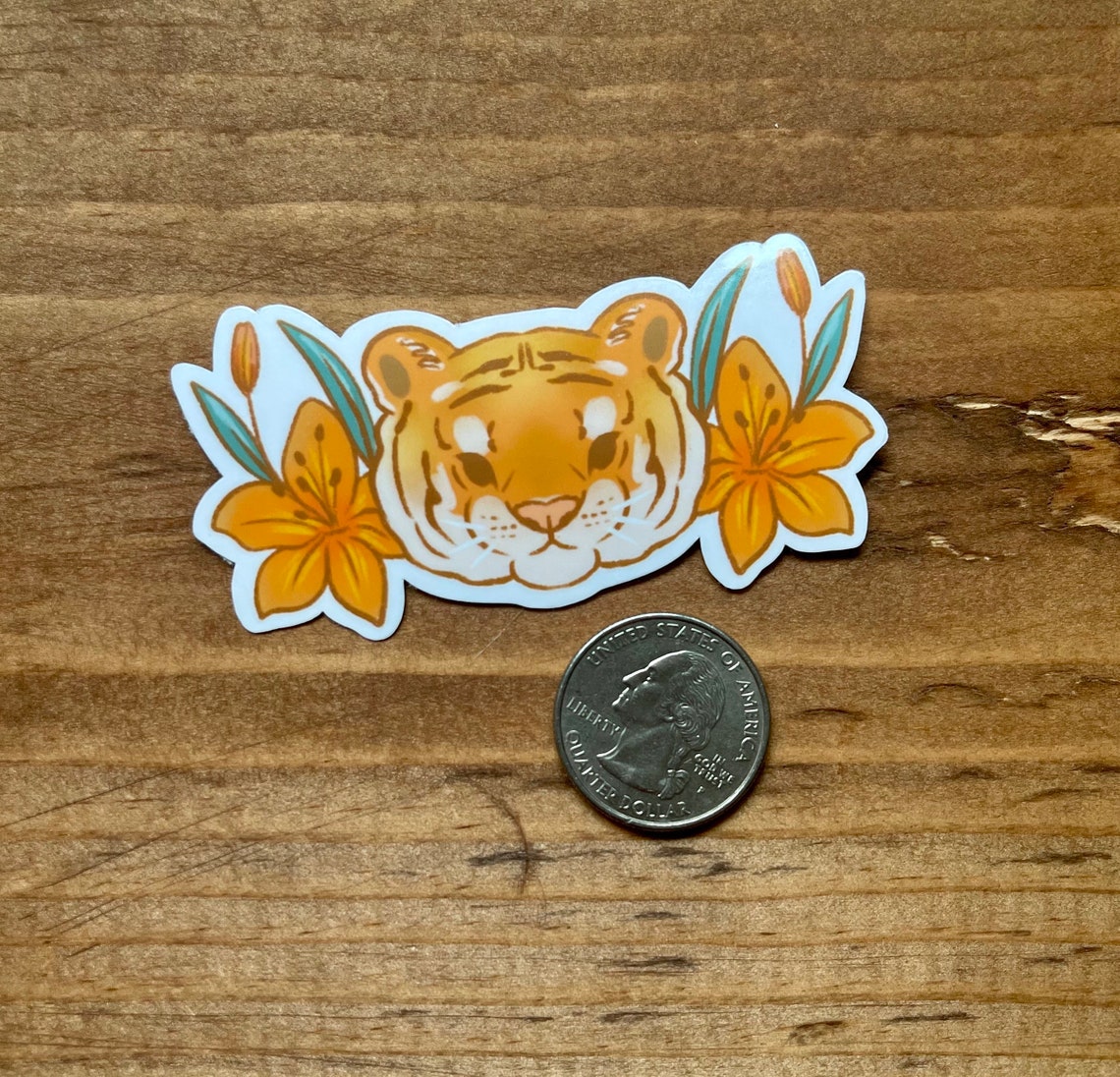 Tiger Sticker Tiger Lily Sticker Cute Tiger Art Tiger - Etsy