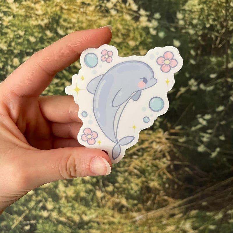 Dolphin Sticker - Etsy