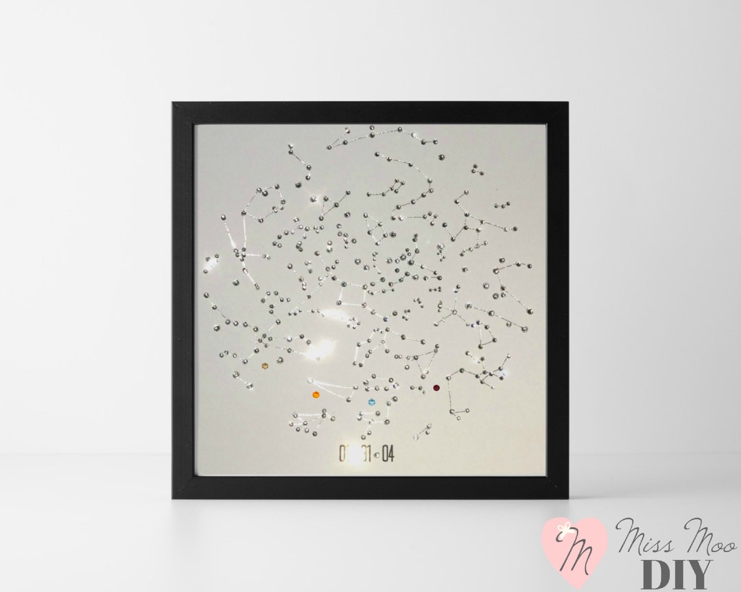 Ultimate Stargazer Crystal Metal Foil Custom Constellation Star Map ...