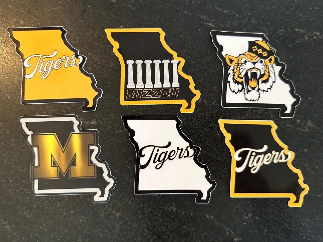 Mizzou - State Outline Collection - 6 Stickers - Etsy