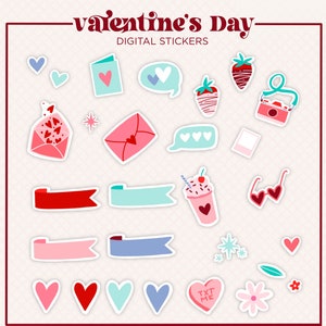 The Valentine's Day Digital Sticker Pack - Etsy