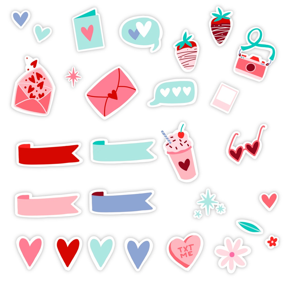 The Valentine's Day Digital Sticker Pack - Etsy