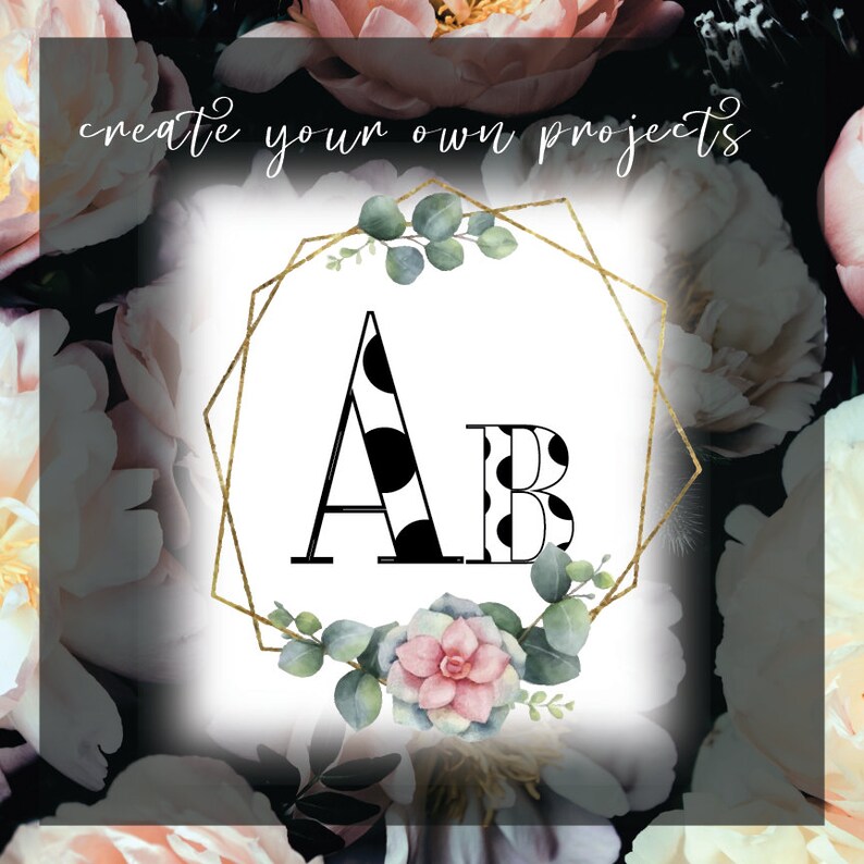 Modern Feminine Alphabet Clipart Letters Kate Spade Polka Dot Font Svg ...