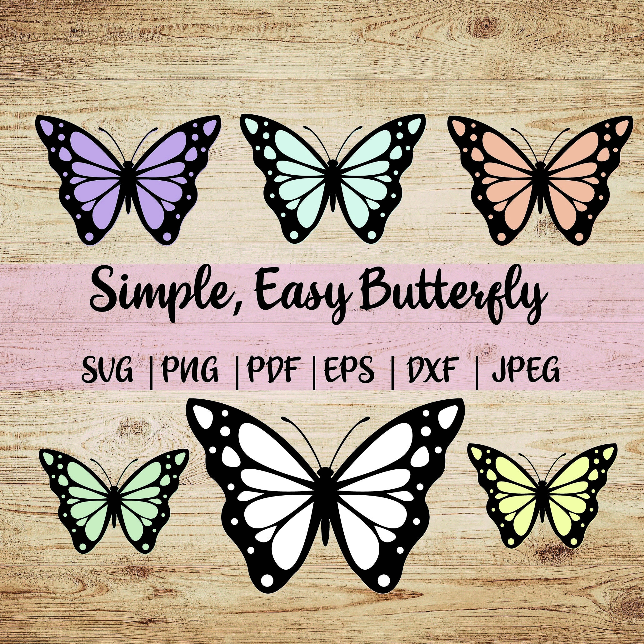 Simple Butterfly Svg | Easy Butterfly Svg | Simple Svg | Easy Cricut ...
