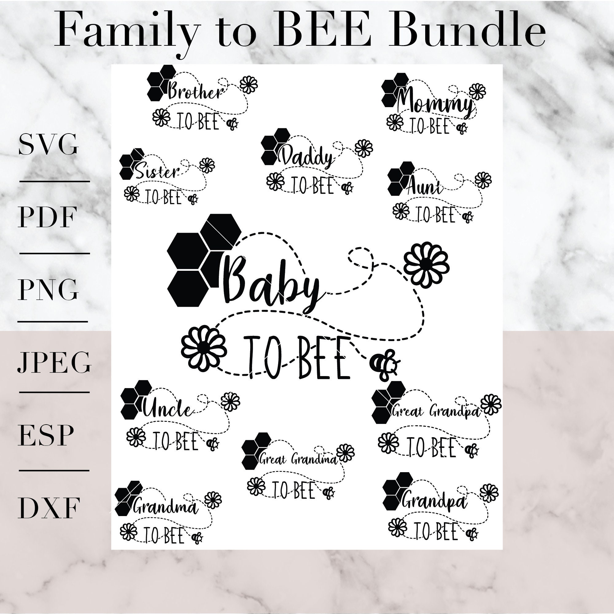 Family to Bee Bundle Svg, Bee Svg, Bee Bundle Svg, Family Svg ...