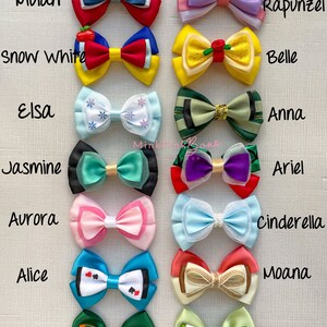Disney Princess Bow Disney Princess Inspired Hair Bow - Etsy