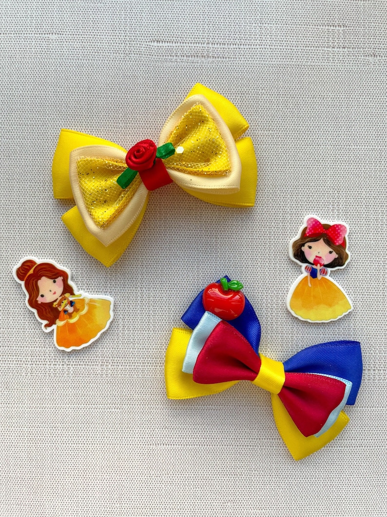 Disney Princess Bow Disney Princess Inspired Hair Bow - Etsy