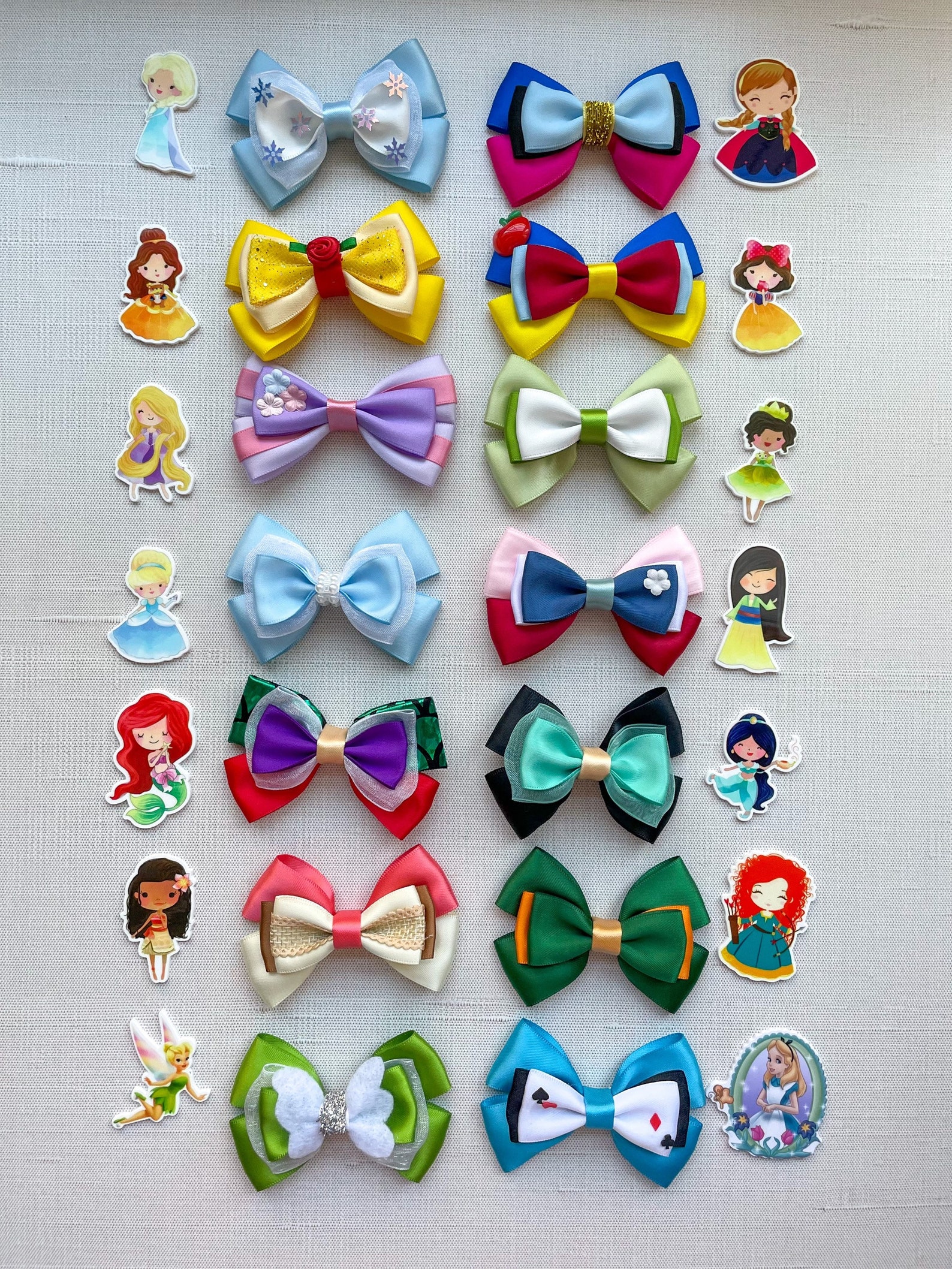 Disney Princess Bow Disney Princess Inspired Hair Bow - Etsy