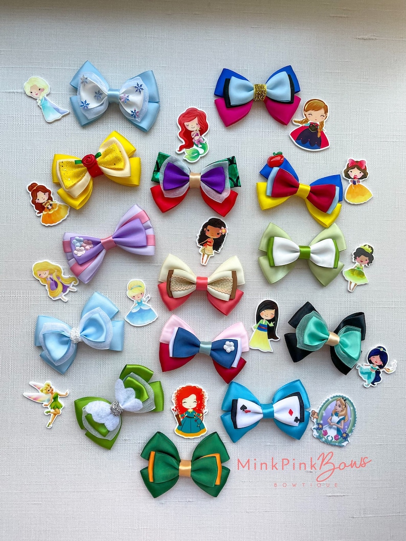 Disney Princess Hair Bow | Character Inspired Alligator Clip - Etsy