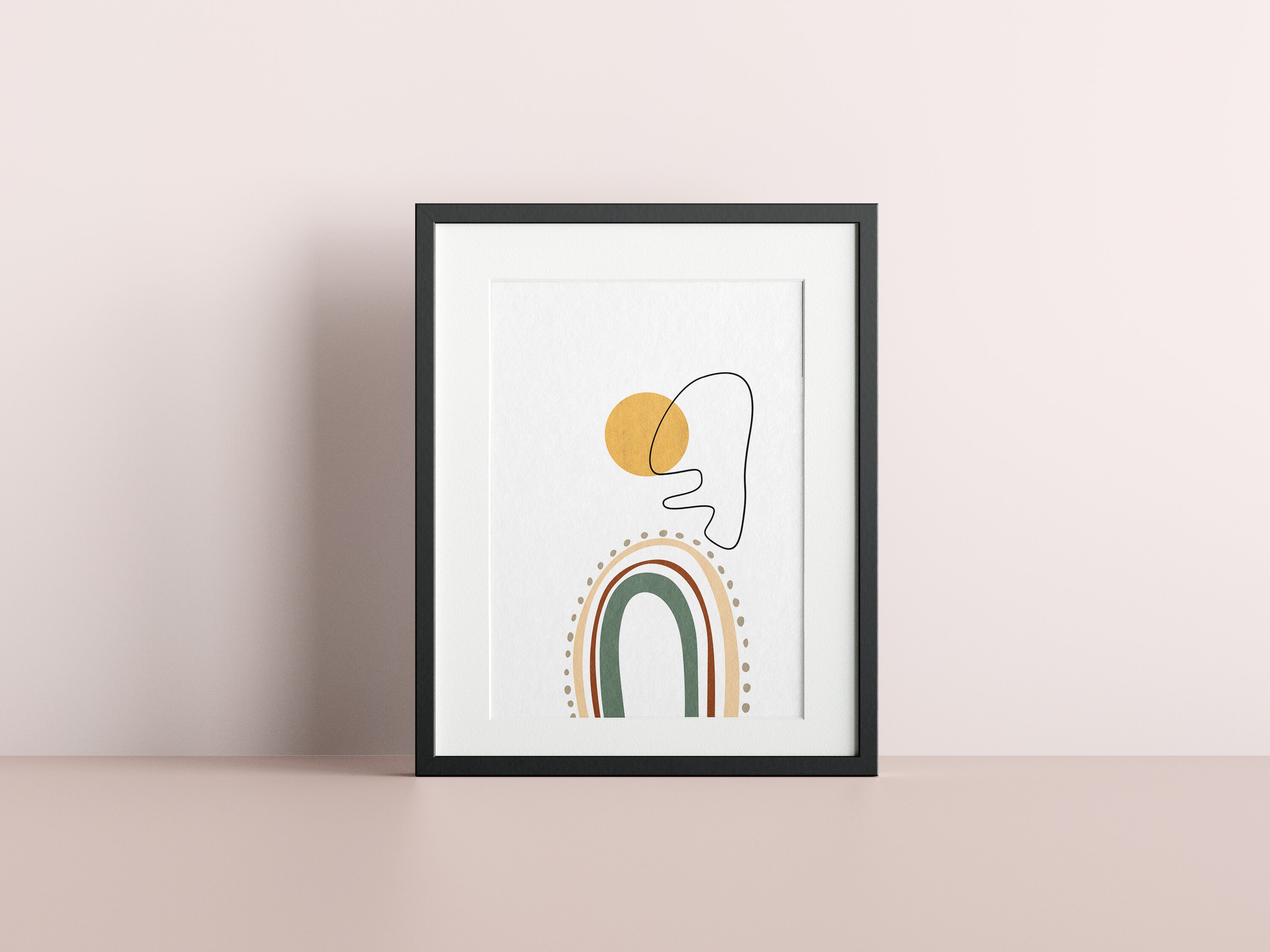 Printable Wall Art Rainbow Wall Art Perfect for House and Office Brown ...