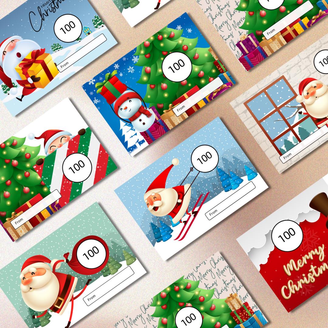 Christmas and New Year Scratch Cards | Editable in Canva - Etsy