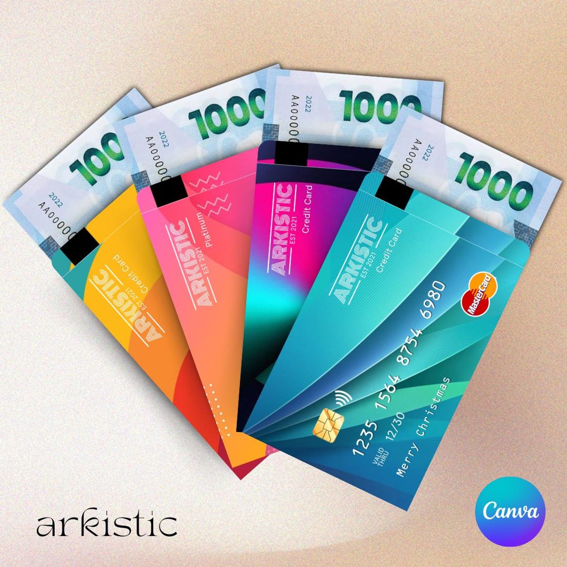 Printable Money Envelopes With 57 ATM Card-inspired Designs | Budget ...