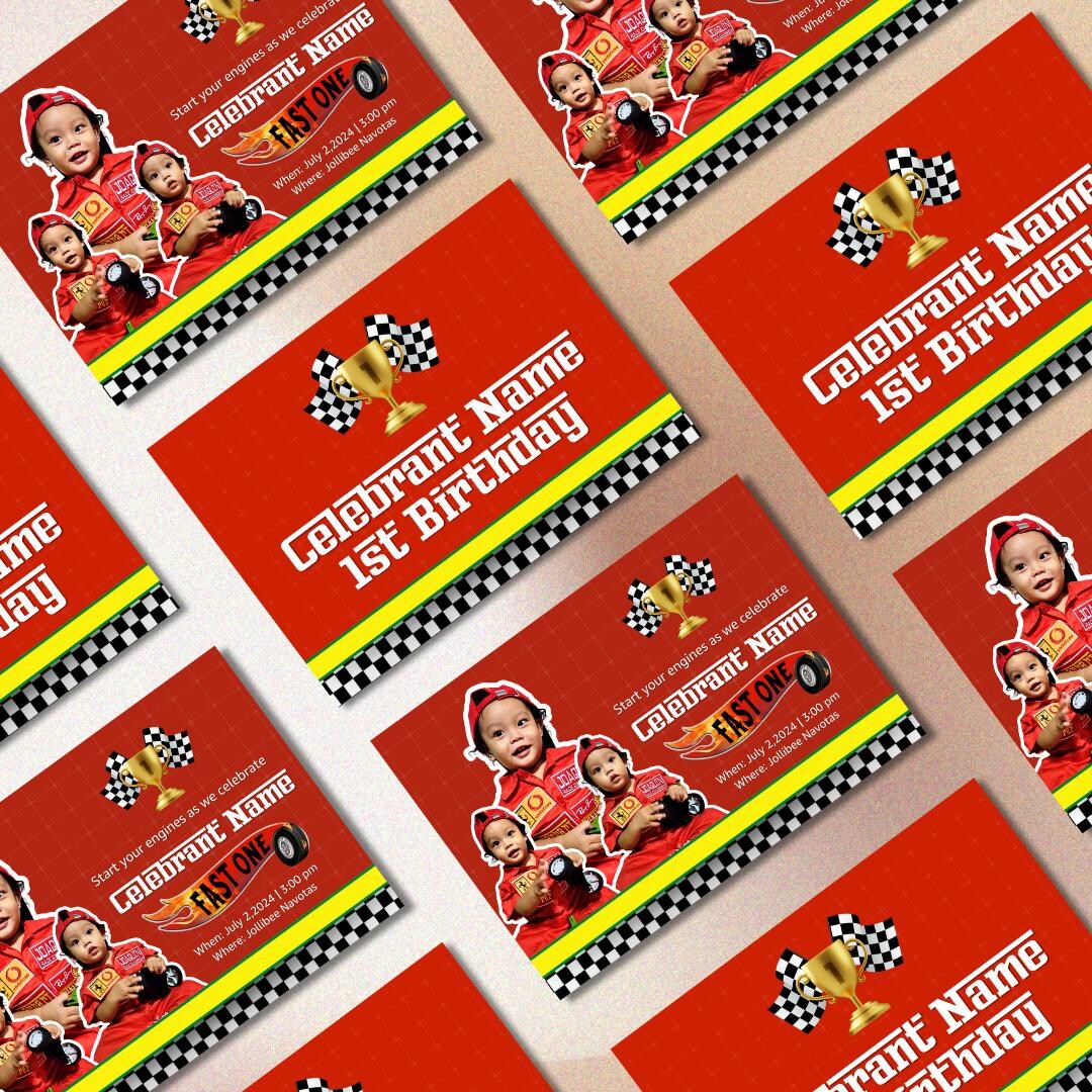 Racing Theme Birthday Party Invitations - Etsy