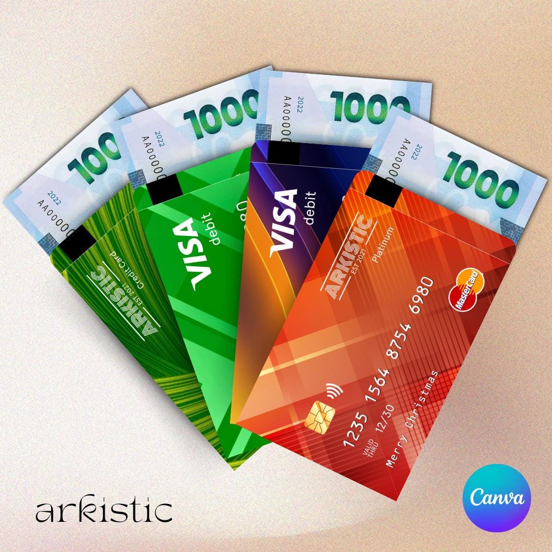 Printable Money Envelopes With 57 ATM Card-inspired Designs | Budget ...