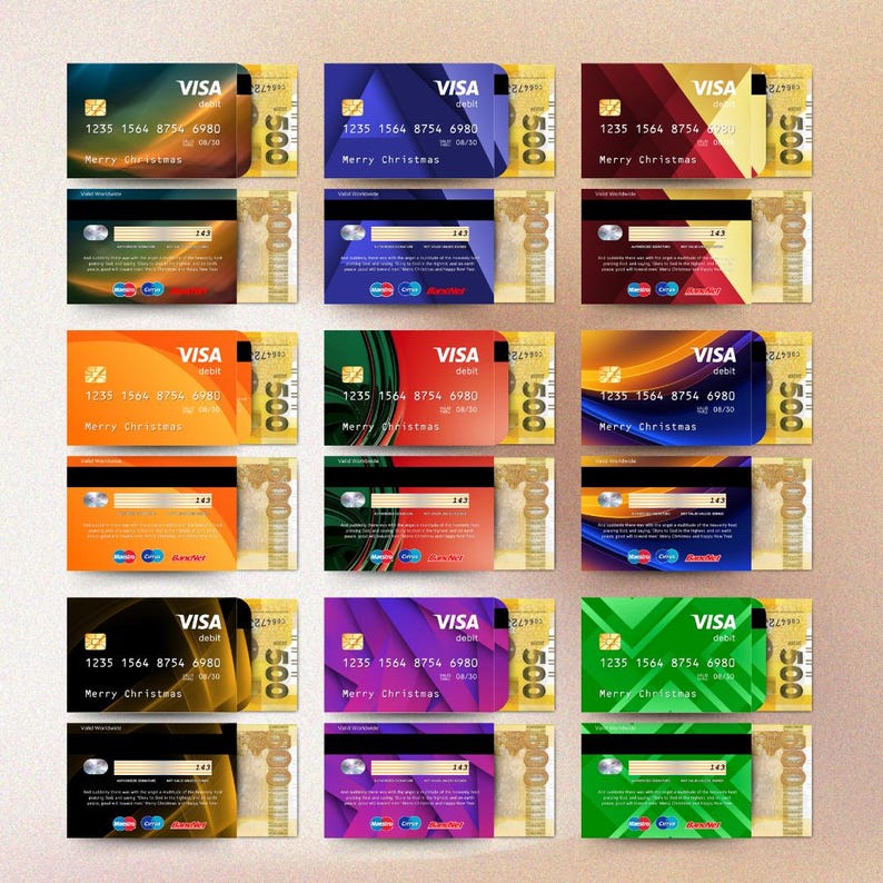 Printable Money Envelopes With 57 ATM Card-inspired Designs | Budget ...