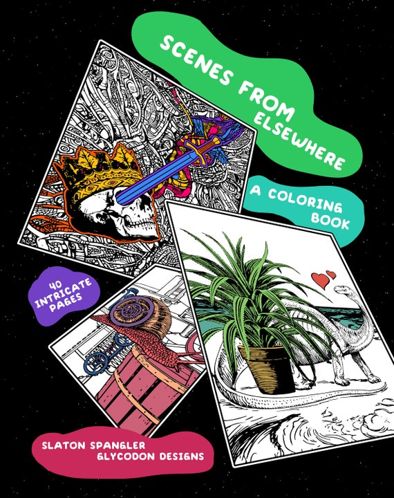 Scenes From Elsewhere Coloring Book Adult Coloring Book High | Etsy