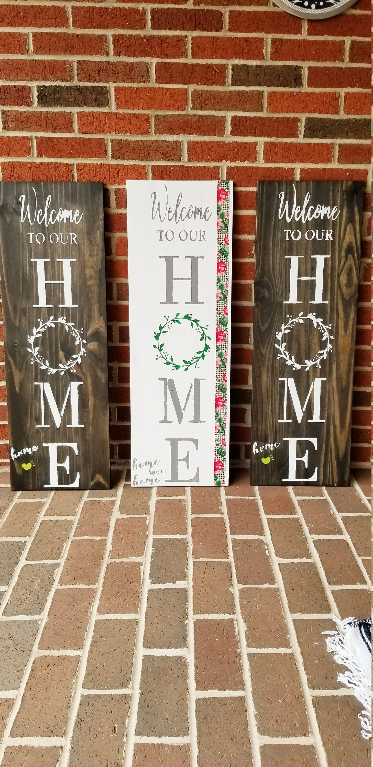 Rustic Porch Sign 3 Feet tall Welcome to our Home Wood Sign | Etsy