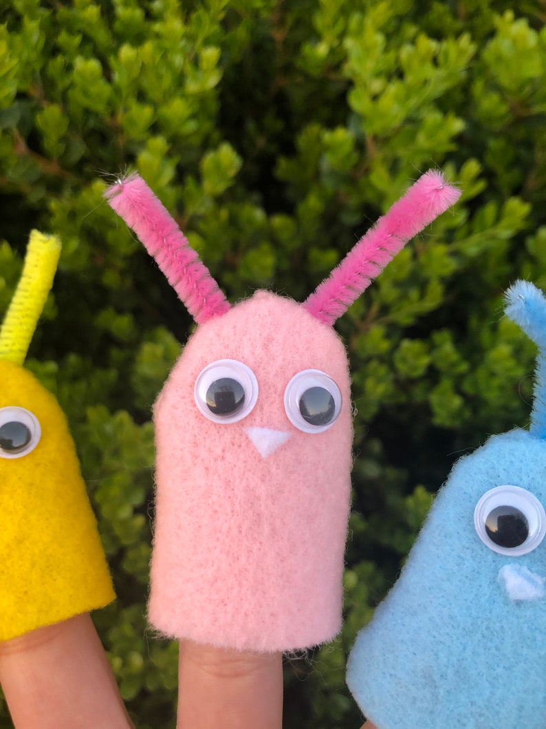 Colorful Bunny Felt Finger Puppet Trio and Craft Kit | Handmade, Kids ...