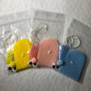 Colorful Bunny Felt Finger Puppet Trio and Craft Kit | Handmade, Kids ...