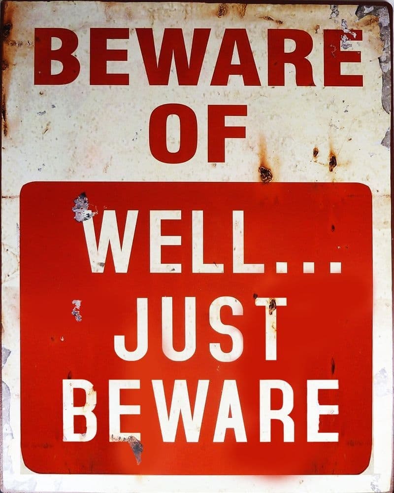 Beware of ... Well ... Just Beware Metal Wall Sign. | Etsy