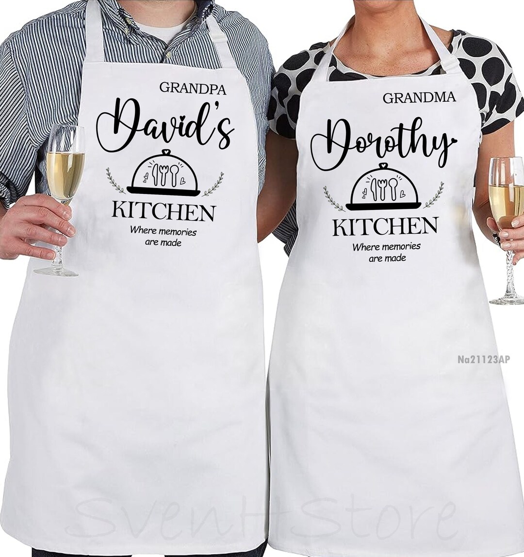 Personalized Old Couple Apron-cooking Couple - Etsy