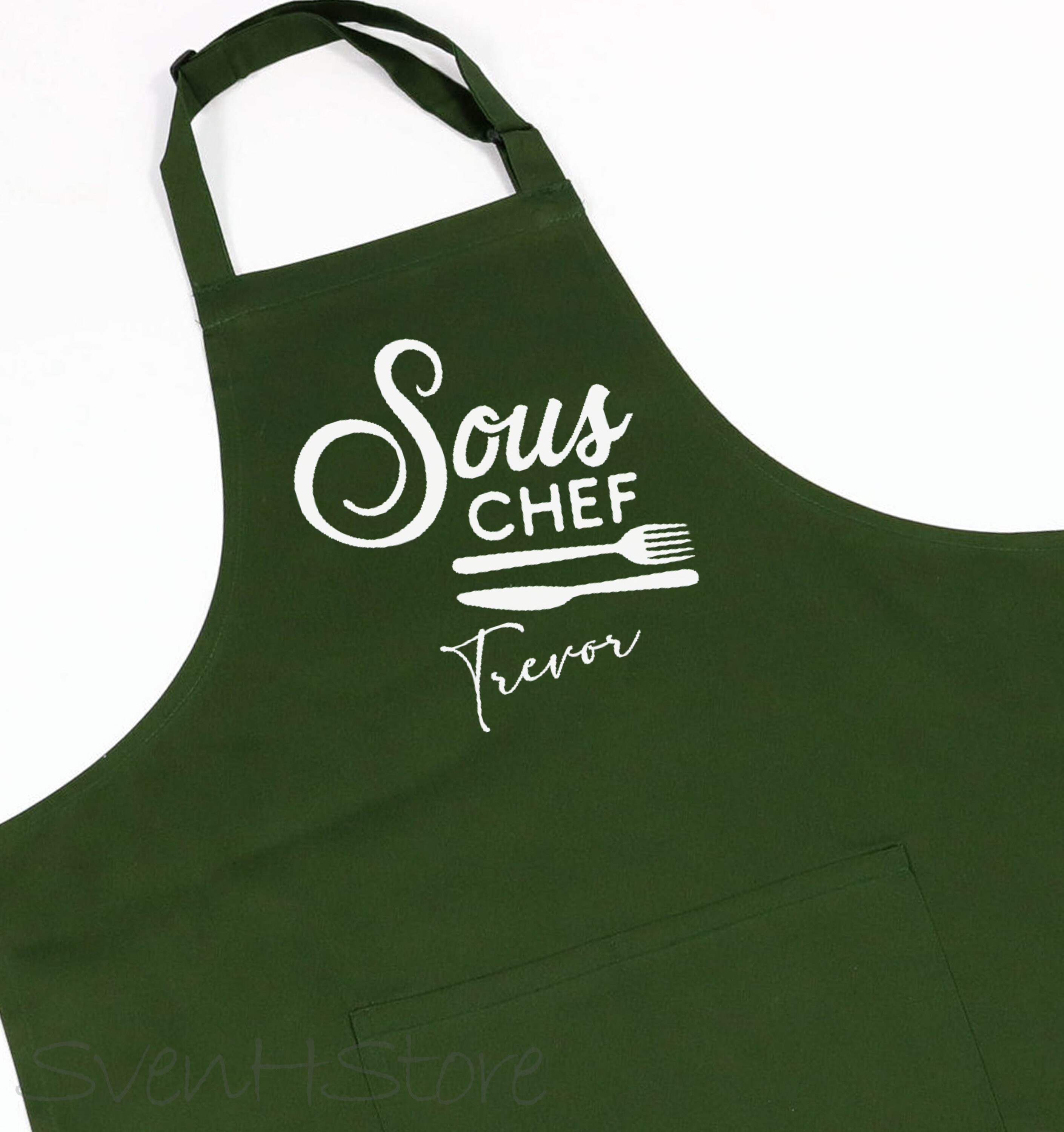 Head Chef Sous Chef Apron, Personalized Housewarming Cooking Gift for ...