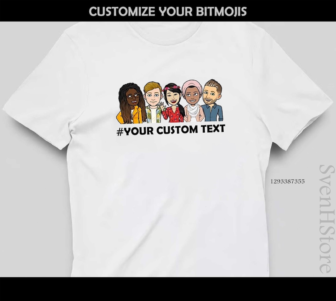 Personalized Bimoji Shirt, Create Your Picture and Text, Custom ...