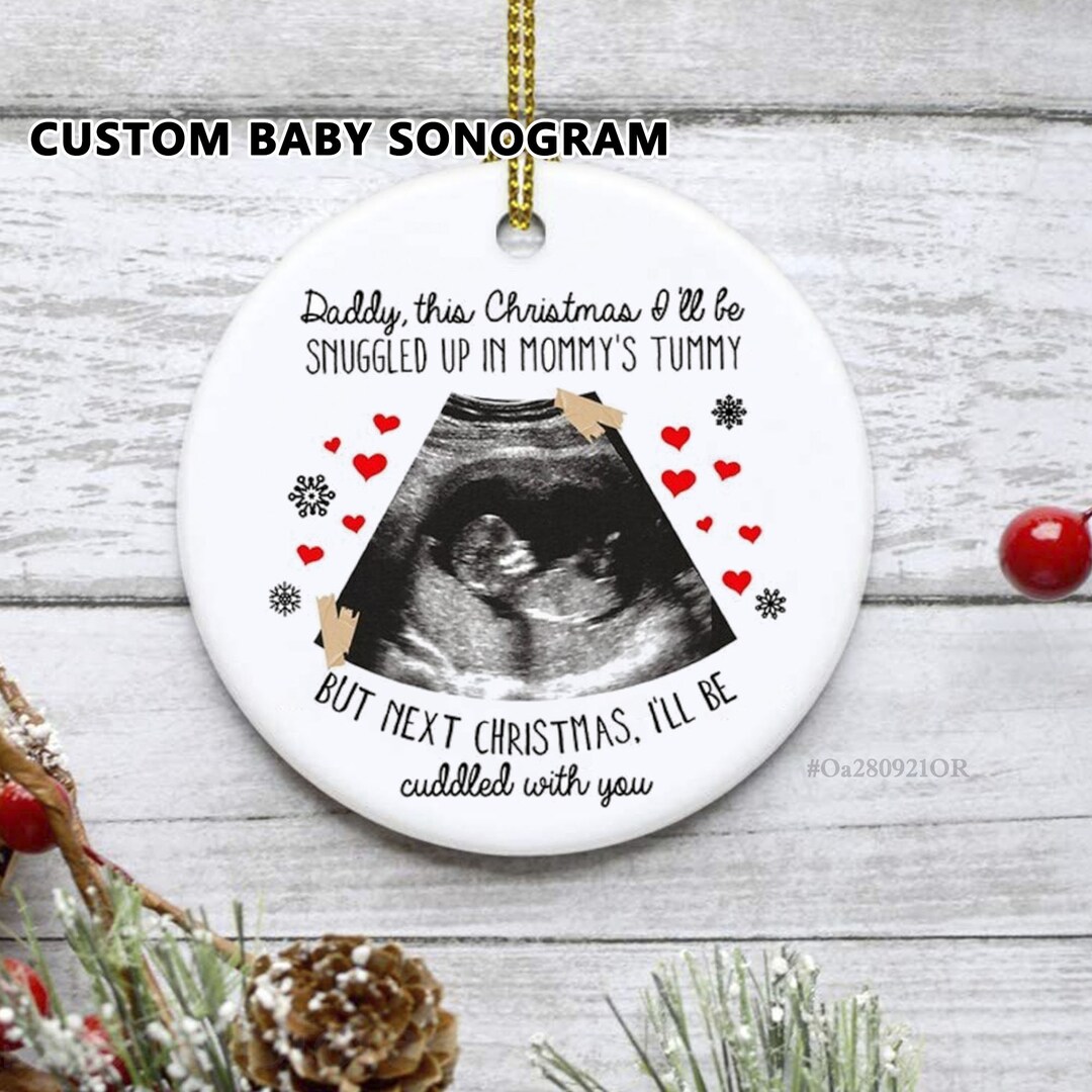 Personalized Baby Sonogram Photo Ornament-new Baby Ultrasound-dad to Be ...