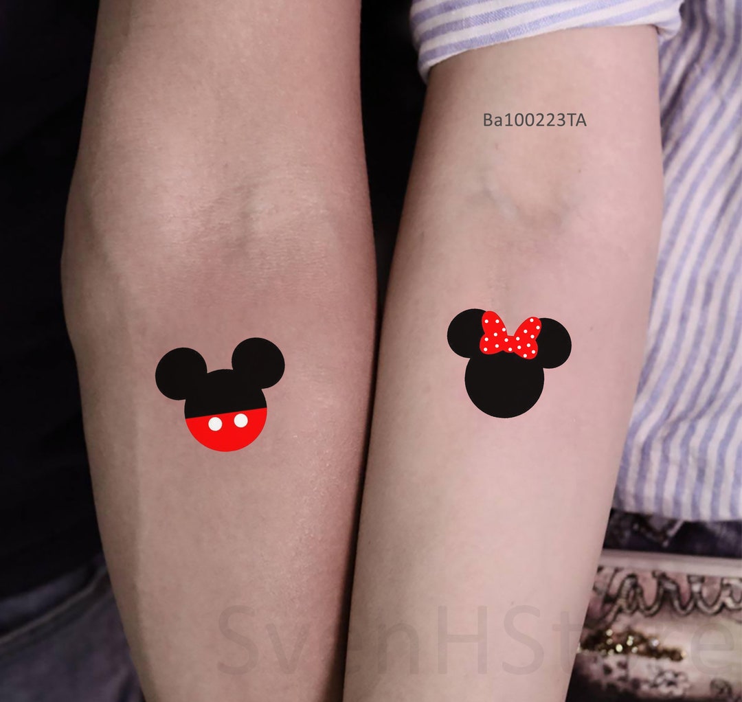 Mickey Mouse And Minnie Mouse Tattoo