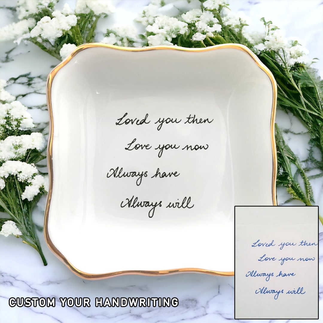 Handwriting Ring Dish-personalized Handwriting Gift-custom Handwritten ...