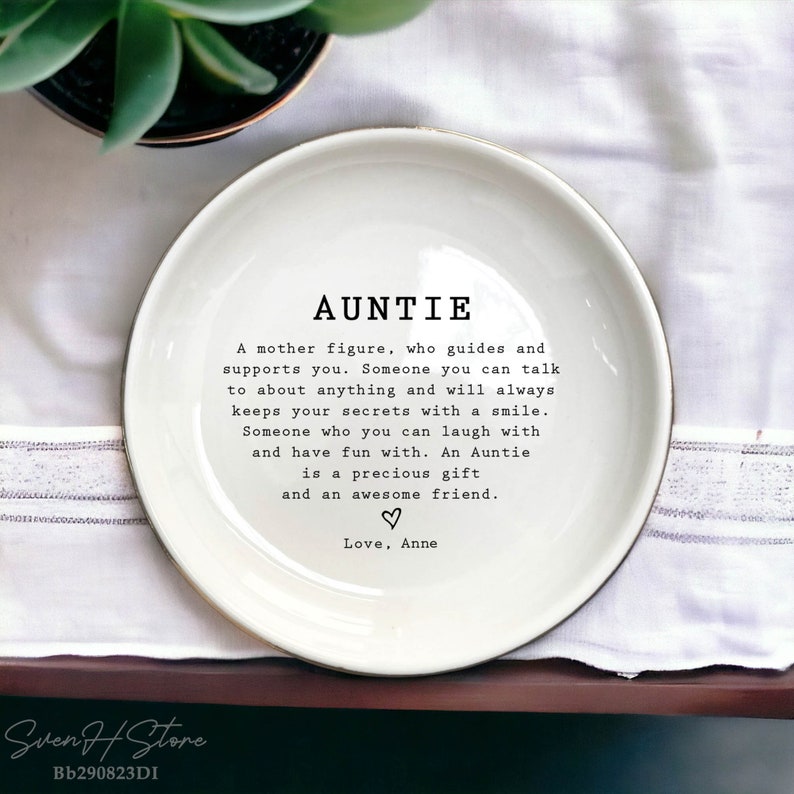 Personalized Aunt Trinket Dish, Auntie Gift From Niece, Mothers Day ...