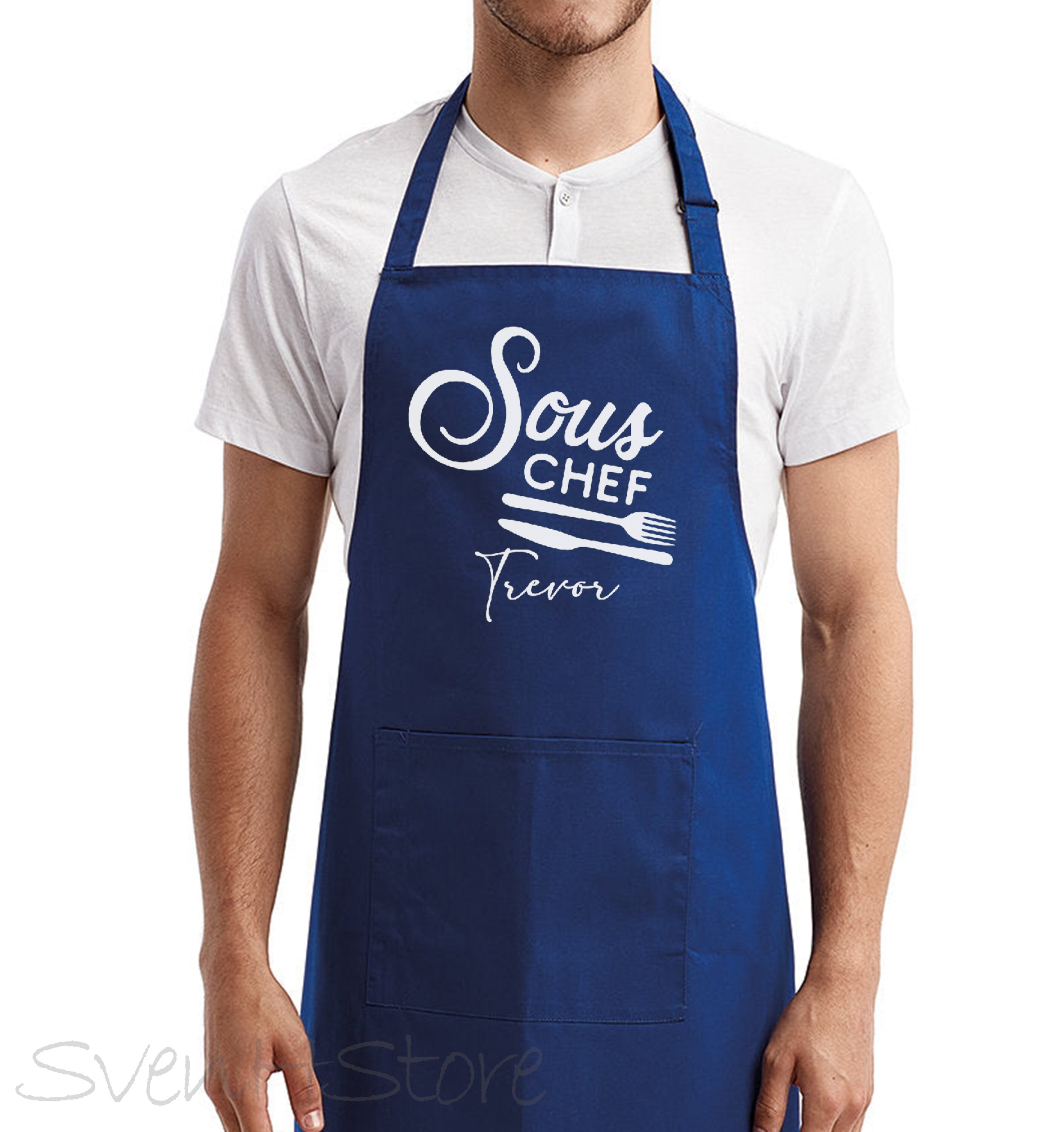 Head Chef Sous Chef Apron, Personalized Housewarming Cooking Gift for ...