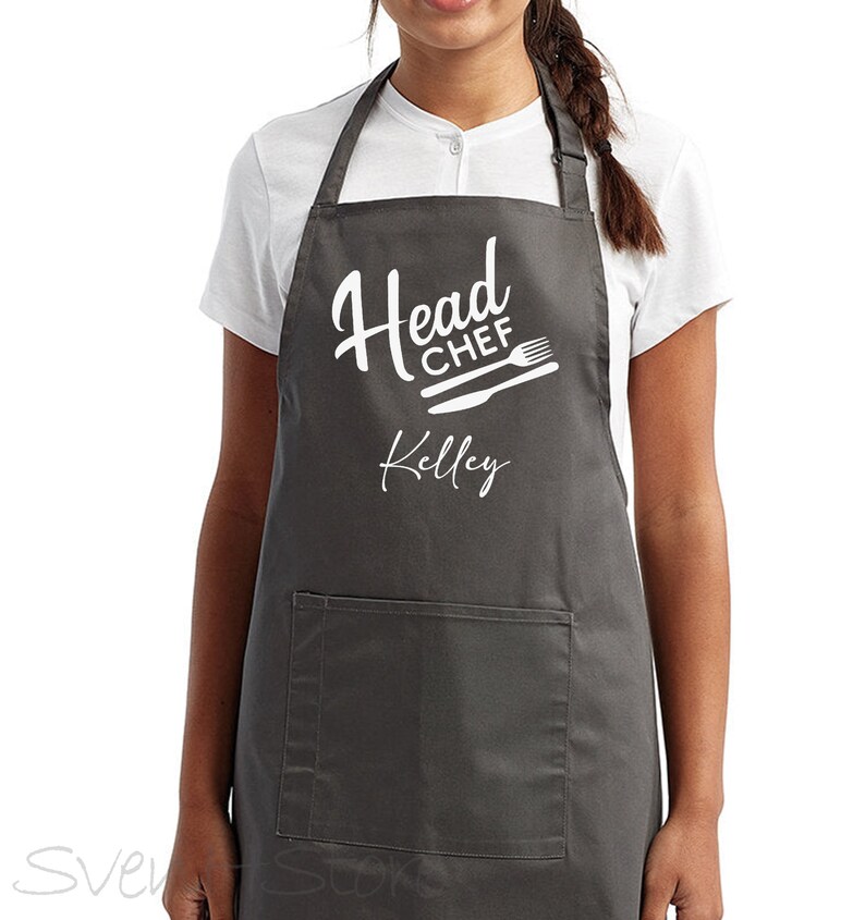 Head Chef Sous Chef Apron, Personalized Housewarming Cooking Gift for ...