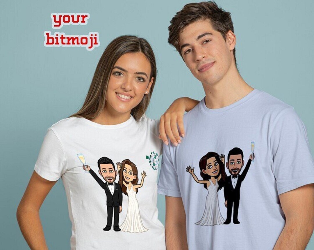 Bitmoji Shirt for Adults Teen, Personalized Bitmoji Gift for Couple ...