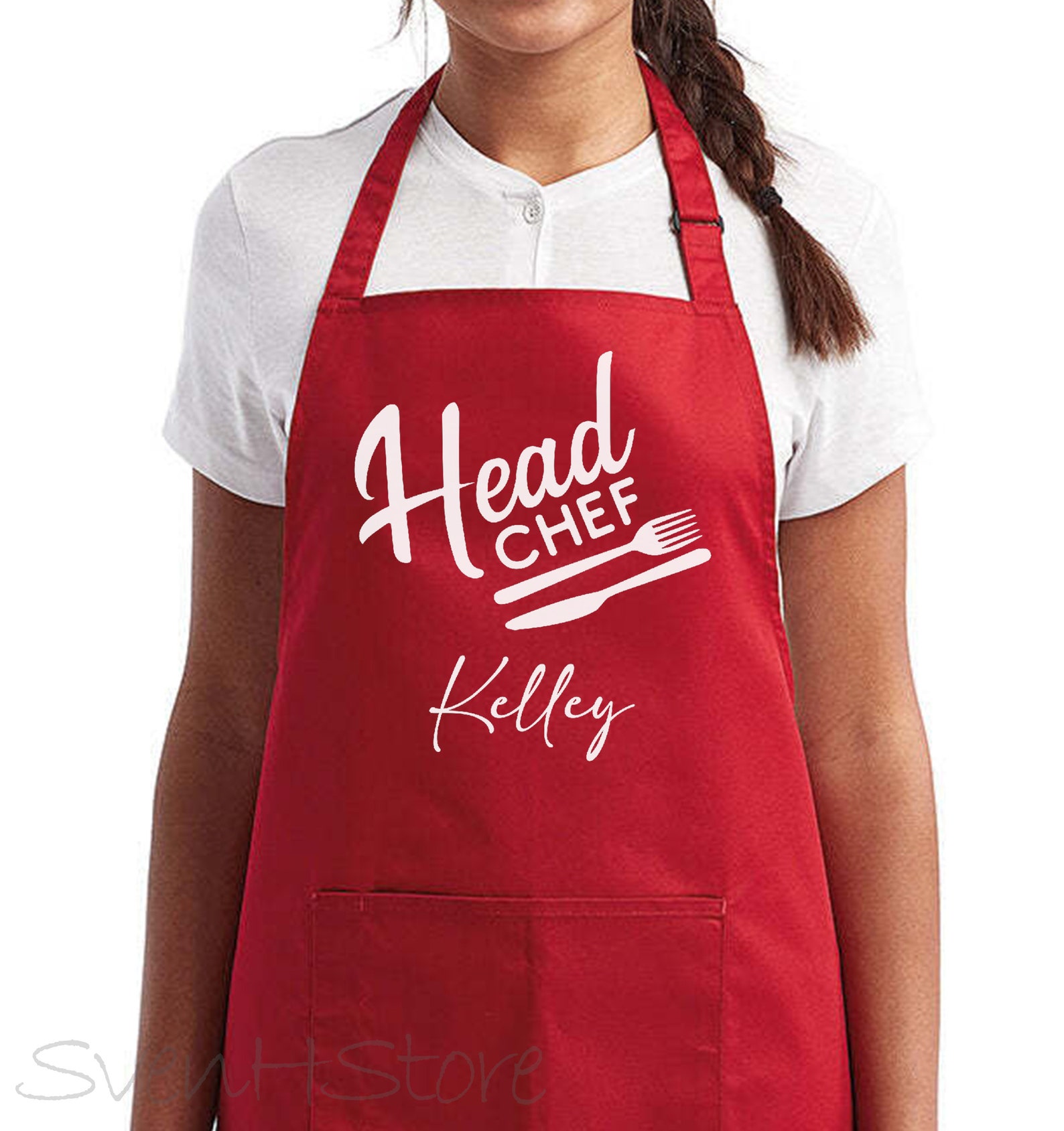 Head Chef Sous Chef Apron, Personalized Housewarming Cooking Gift for ...