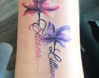 Name Flower Tattoo - Etsy