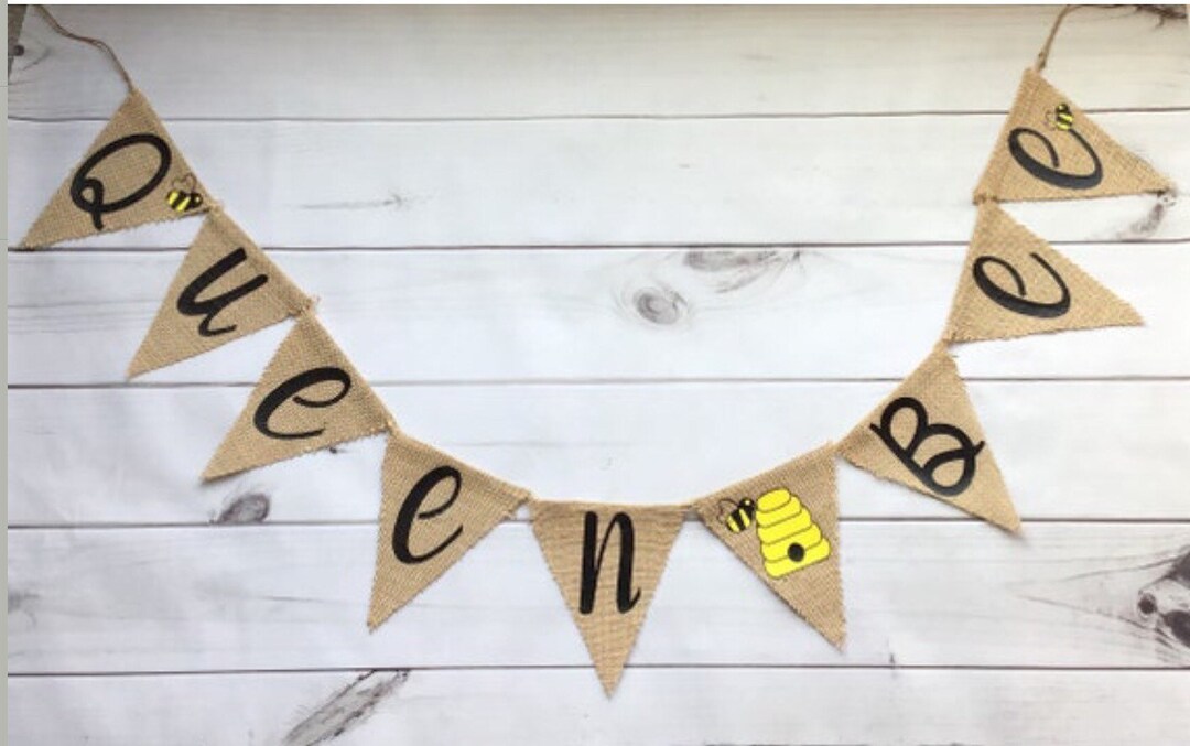 Queen Bee Happy Bee Birthday Banner Photo Backdrop 1st Birthday 2nd ...