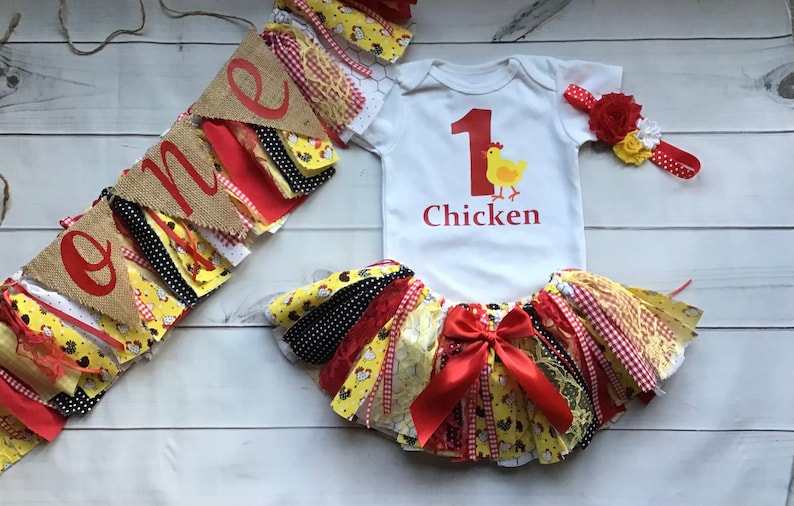 Chicken Chickadee Birthday Farm First 1st ONE or 2 3etc - Etsy