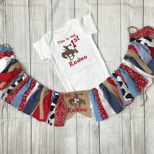 Cowboy Boys Birthday This is My First 1st Rodeo Horse Western | Etsy