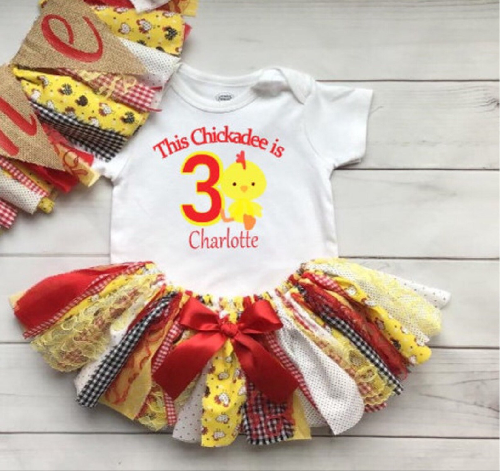 Chicken Chickadee Birthday Farm First 1st ONE or 2 3etc - Etsy