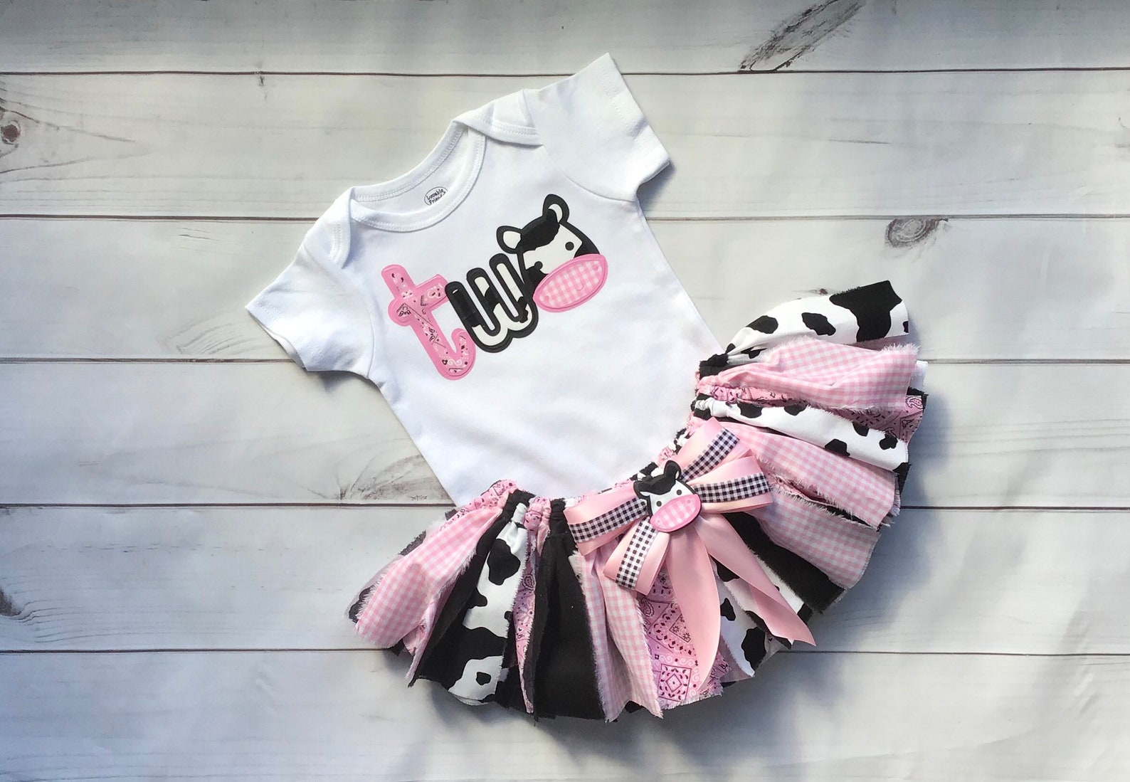 Cow ONE Two Farm Barnyard Birthday Outfit Buy Only What You Need-cow ...